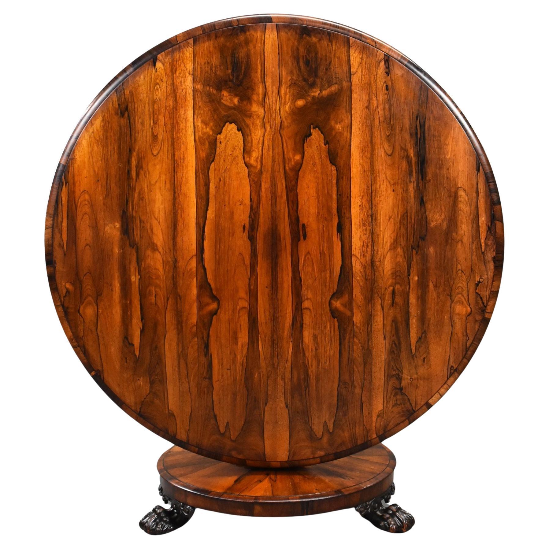 Regency period circular rosewood breakfast table at 1stDibs