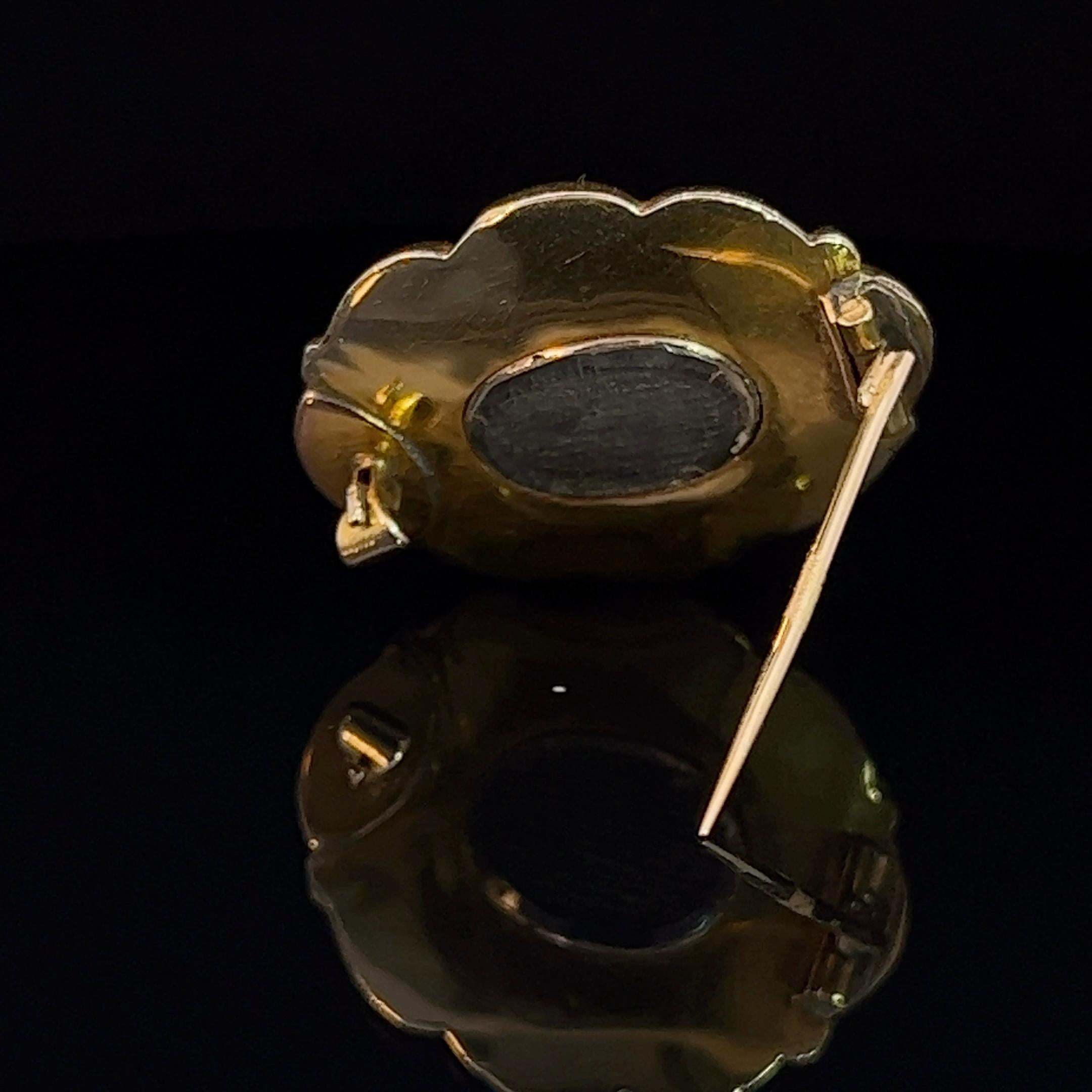 Early Victorian Mourning Brooch Circa 1840s For Sale at 1stDibs