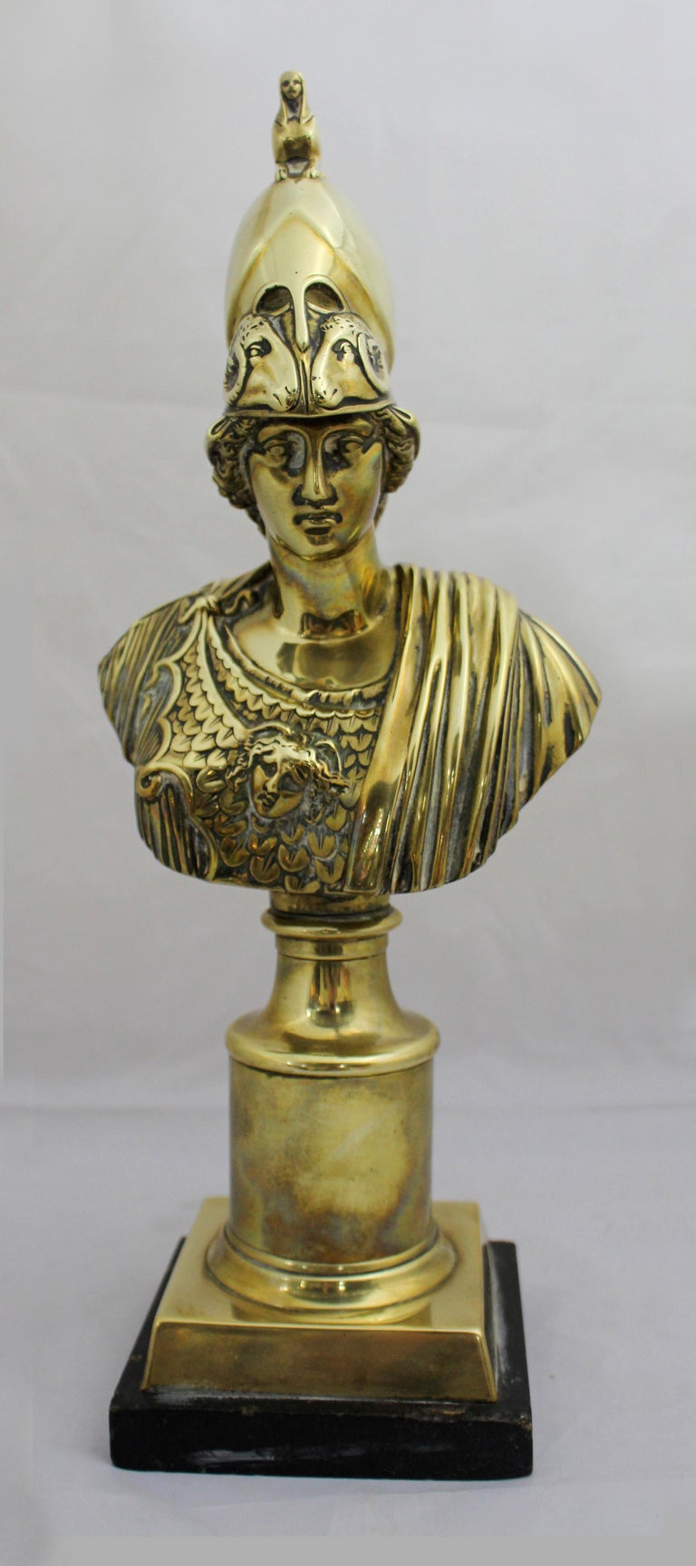 Early Victorian Polished Bronze Grand Tour Bust of Minerva at 1stDibs