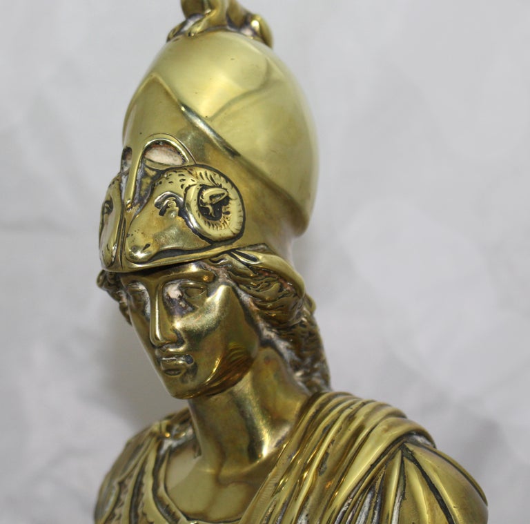 Early Victorian Polished Bronze Grand Tour Bust of Minerva at 1stDibs