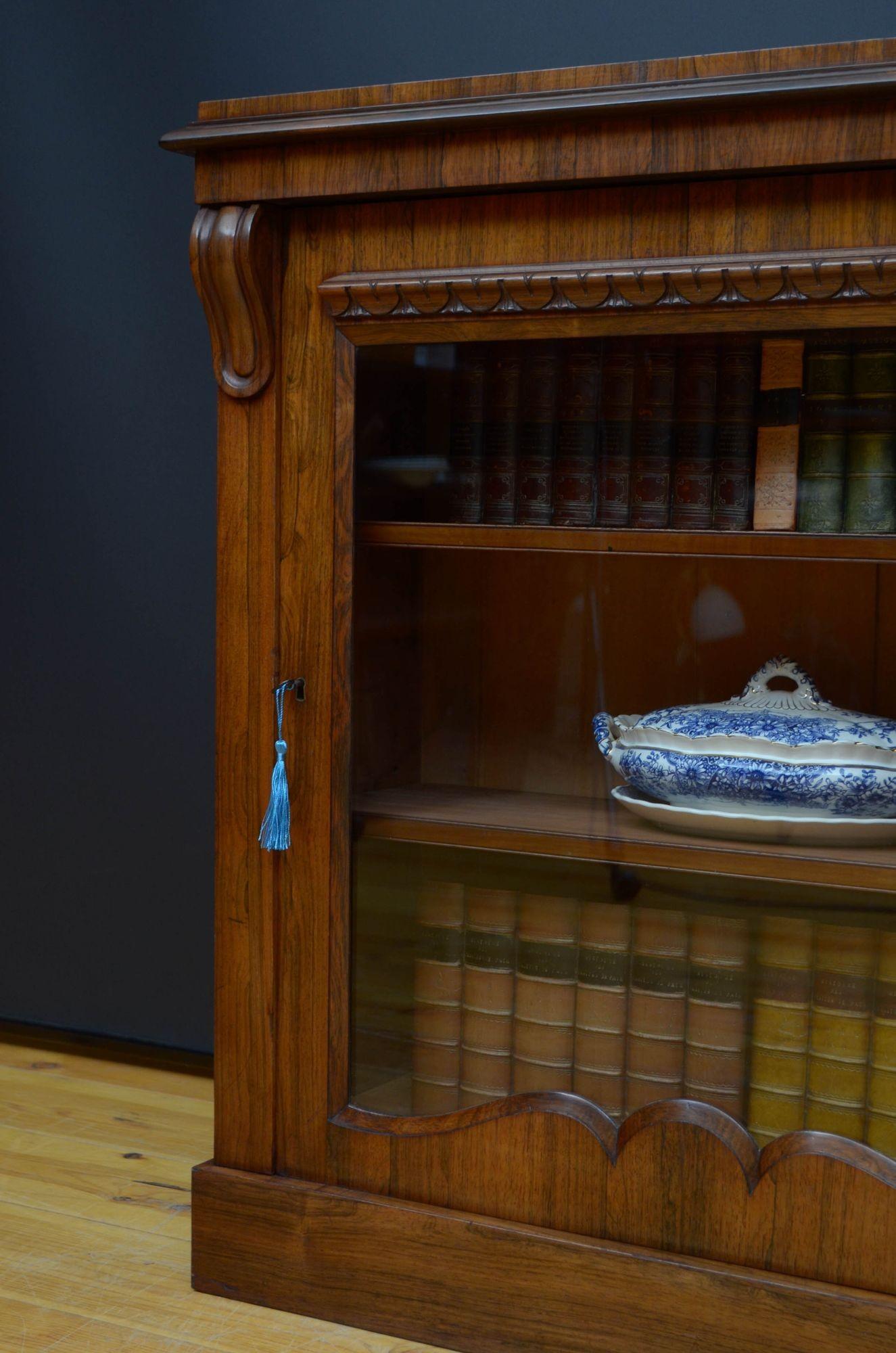 Early Victorian Rosewood Pier Cabinet Bookcase For Sale at 1stDibs