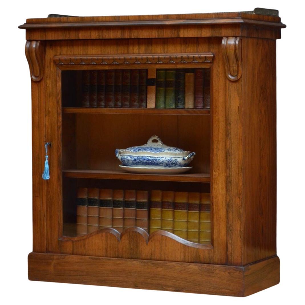Early Victorian Rosewood Pier Cabinet Bookcase For Sale at 1stDibs
