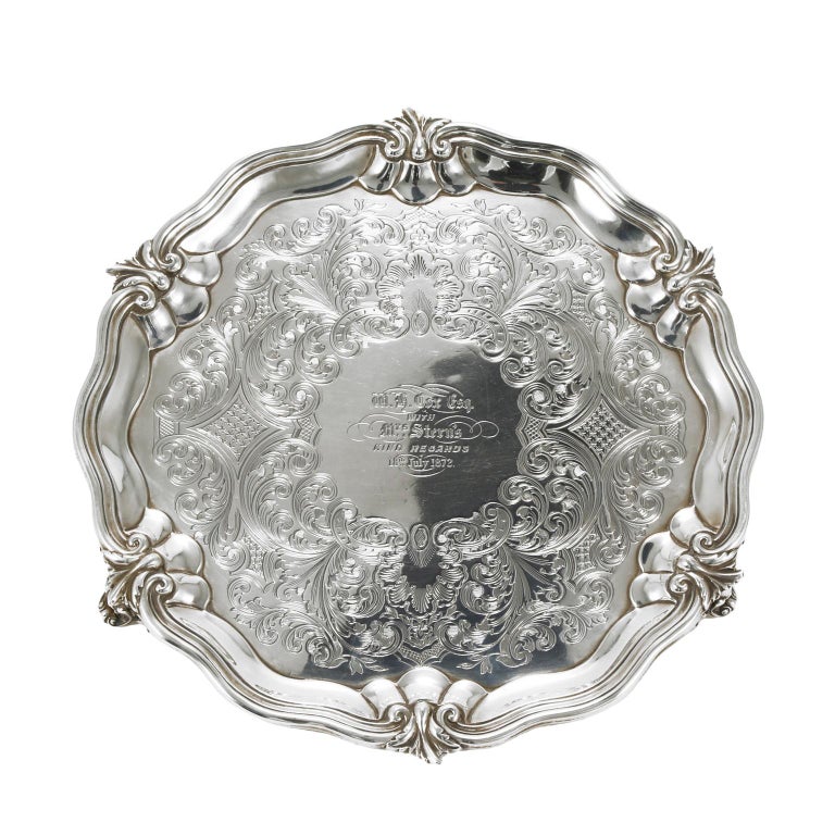 Early Victorian Sterling Silver Tray Charles Reily and George Storer ...