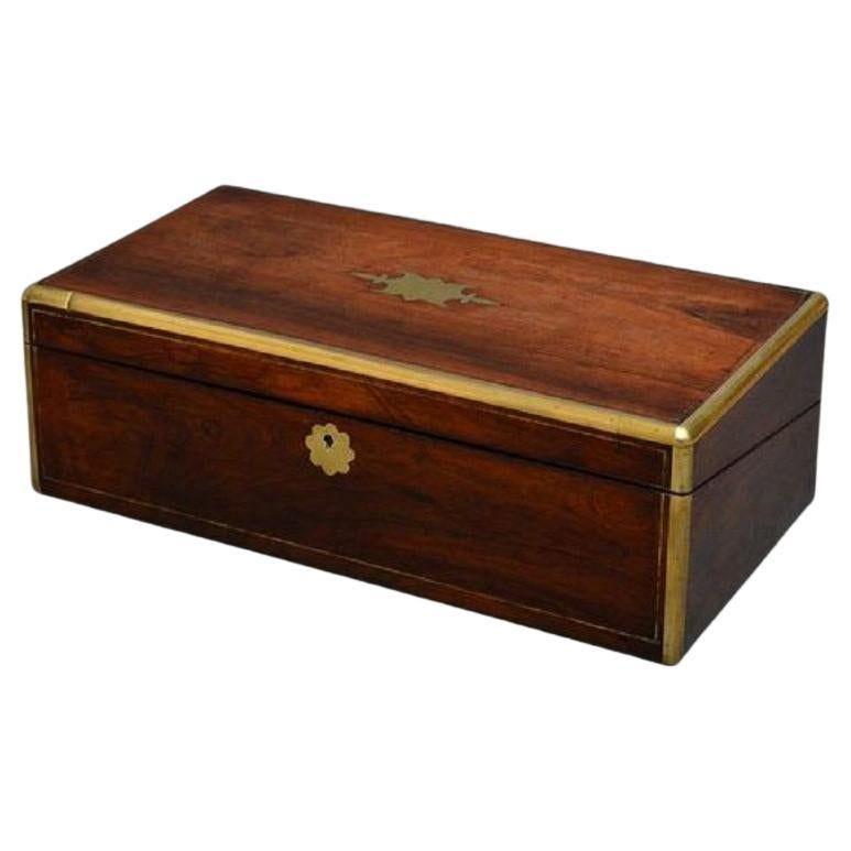 Antique Writing Slope, English, Rosewood, Leather, Pen Box Victorian ...