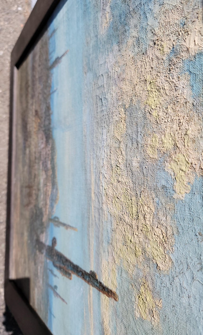 Early Western Scene Oil Painting Signed David Swing 1939 For Sale at ...