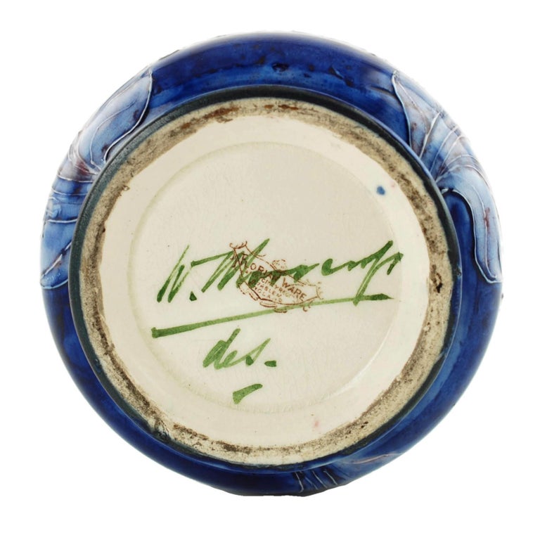 Early William Moorcroft for James Macintyre Blue Florian Ware Vase ...