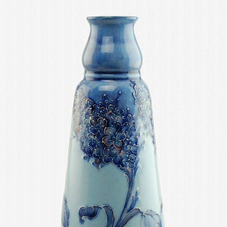 Early William Moorcroft for James Macintyre Blue Florian Ware Vase ...