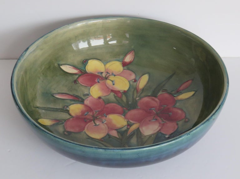 Early William Moorcroft Pottery Large Bowl in Freesia Pattern, circa ...