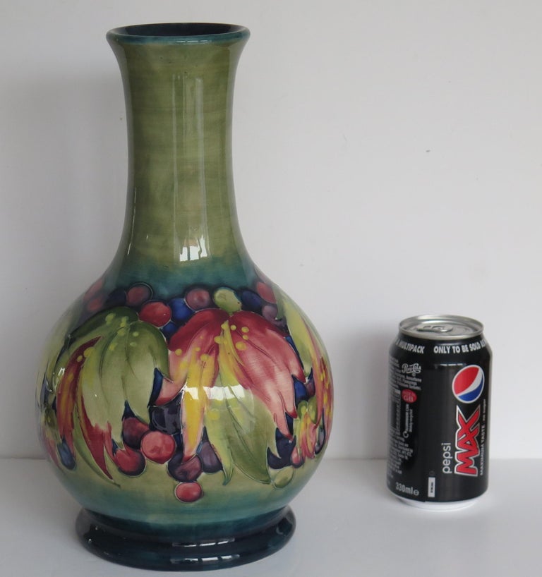 Early William Moorcroft Pottery Large Vase in Autumn Leaves Pattern ...