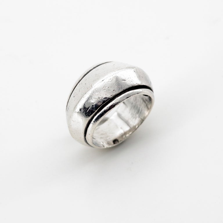 Early William Spratling Silver Ring in Heavy Silver with Bevel Center ...