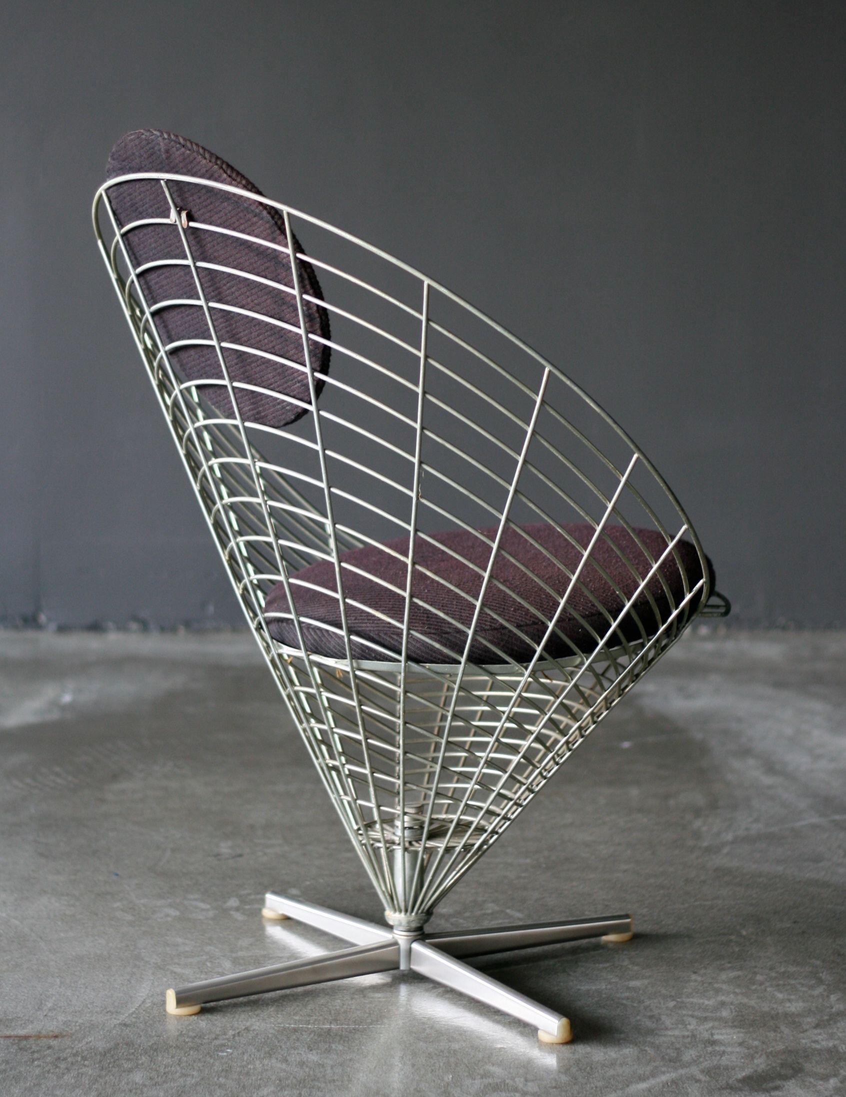 Early Wire Cone Lounge Chair by Verner Panton at 1stDibs | panton wire ...