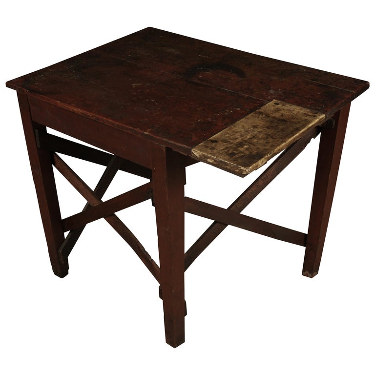 Early Work Table from a Leather Factory, France, 1950s at 1stDibs