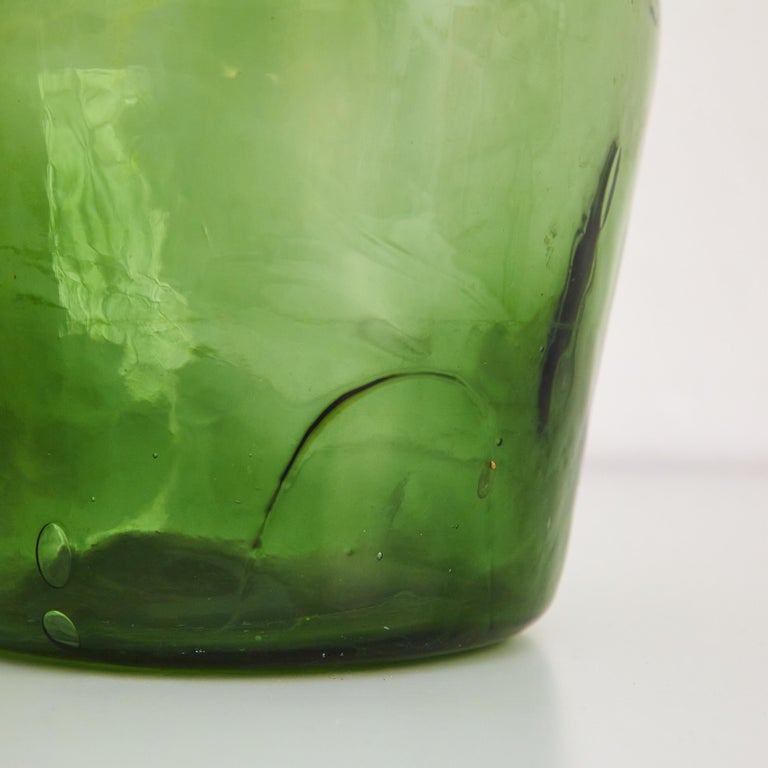 Early 20th Centry Spanish Glass Bottle Vase, circa 1940 For Sale at 1stDibs