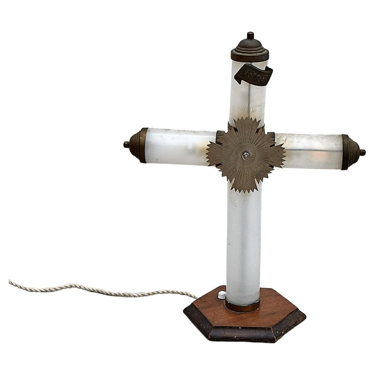 Early 20th Century Religious Table Lamp, circa 1940 For Sale at 1stDibs