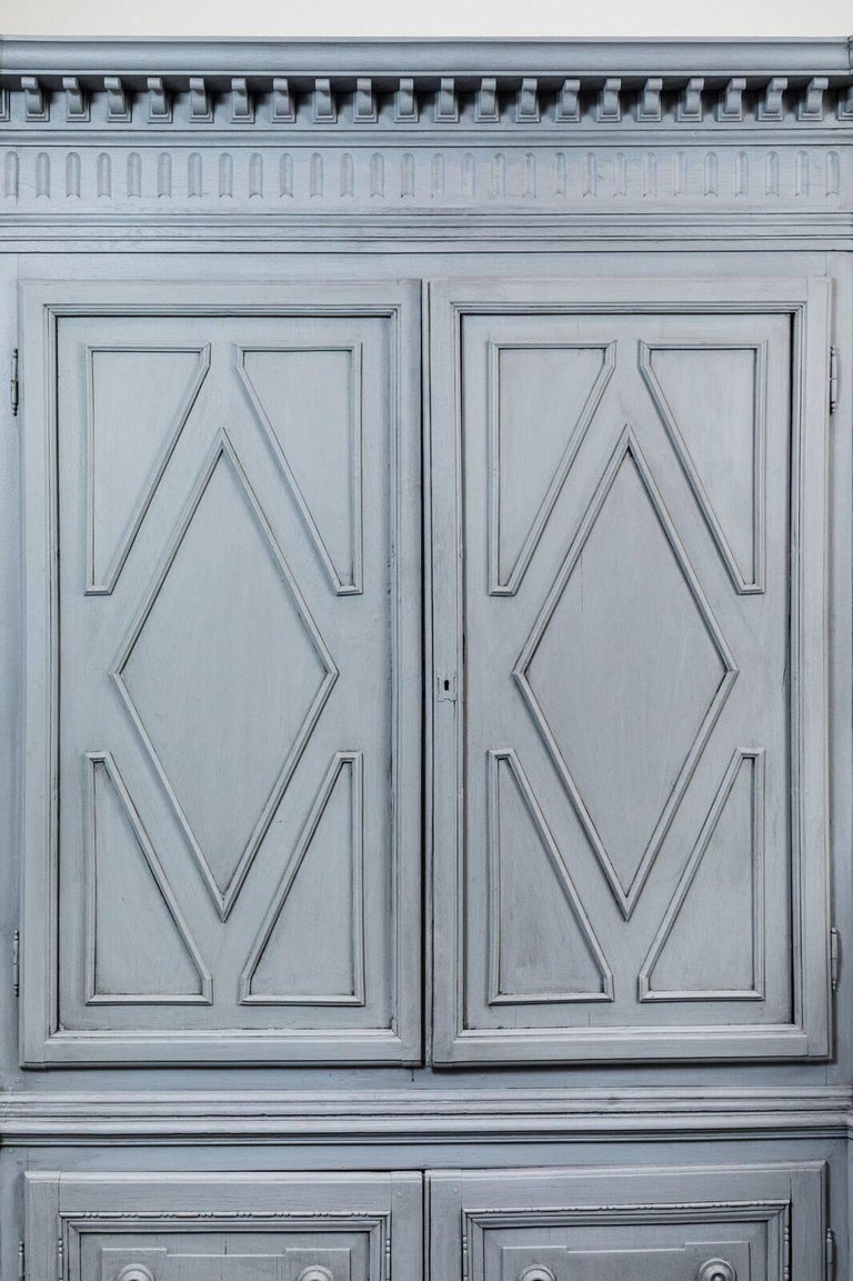 Early, 19th Century French Cabinet in Steel Blue For Sale at 1stDibs