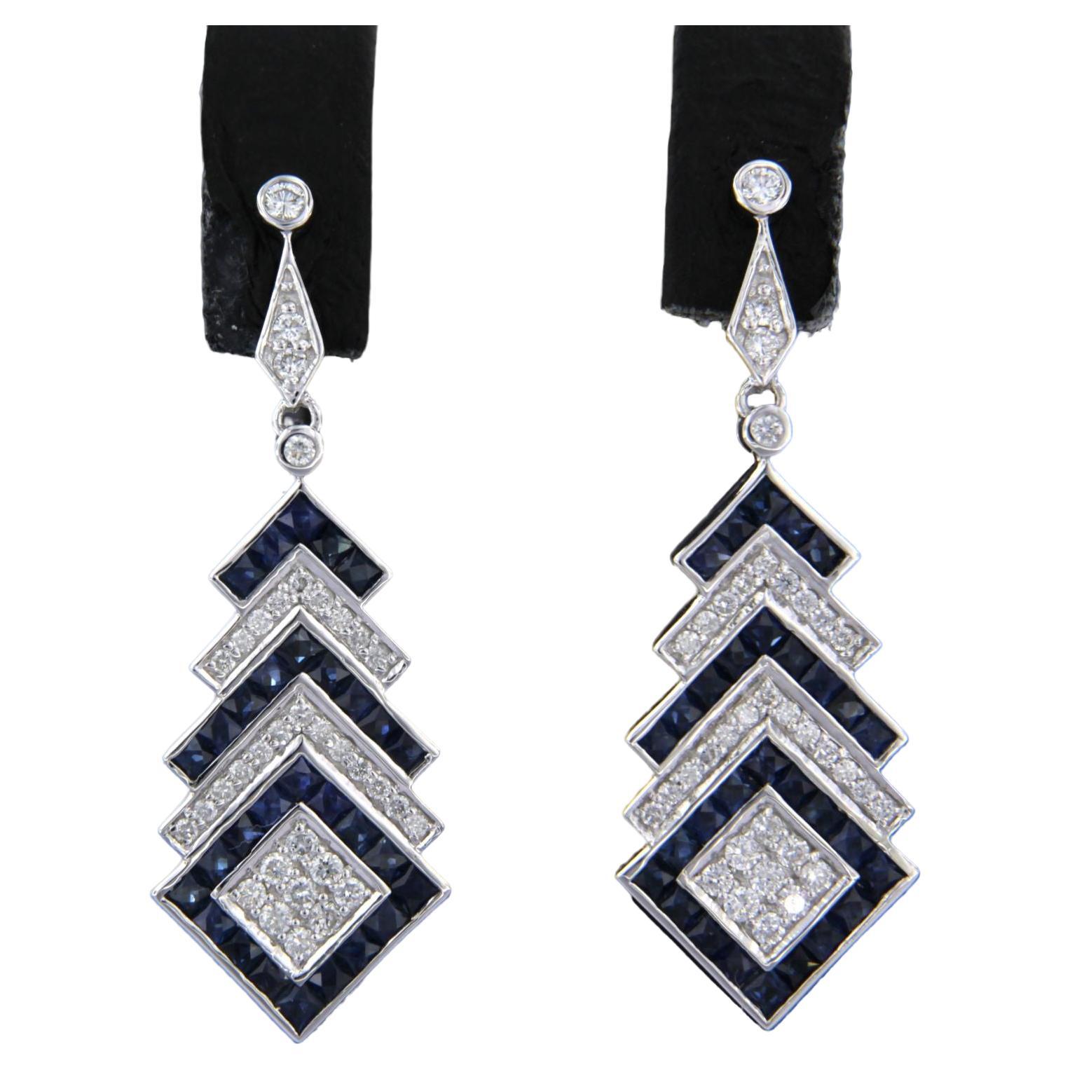 Earrings set with onyx and diamonds 14k yellow gold For Sale at 1stDibs