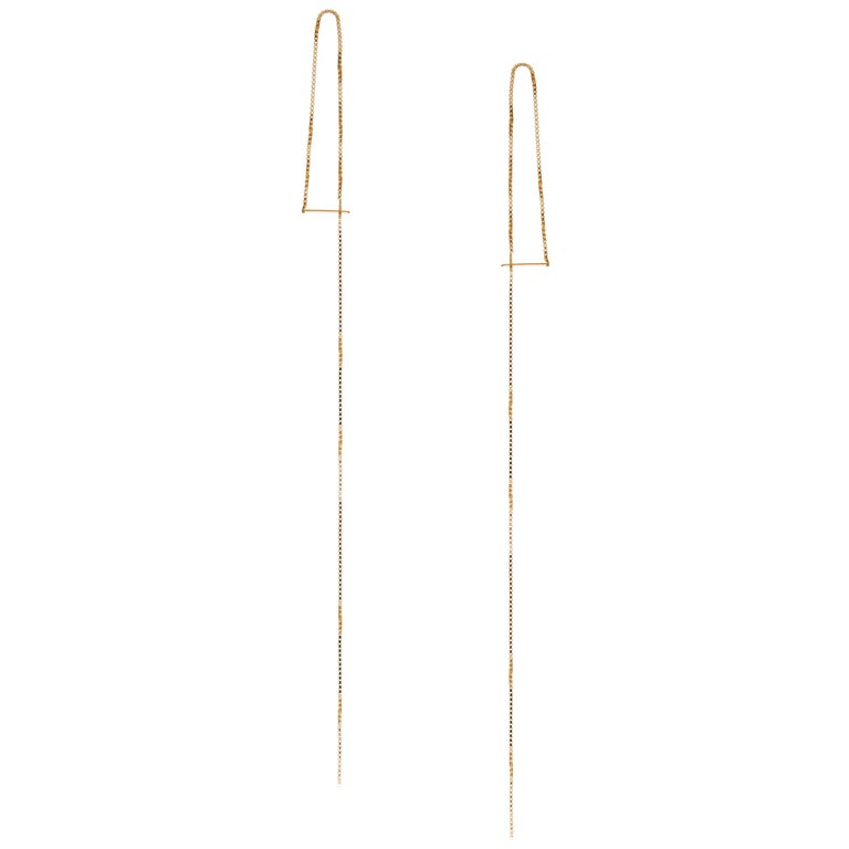 Earrings Chain Smart Ear cuff 18 Karat Gold-Plated Silver Greek Jewelry ...