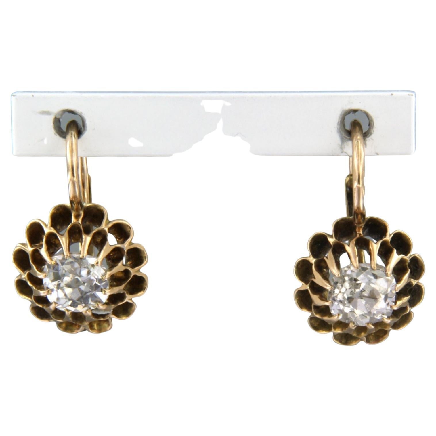 Cartier Fox Trot Diamond Yellow Gold Earrings For Sale at 1stDibs ...