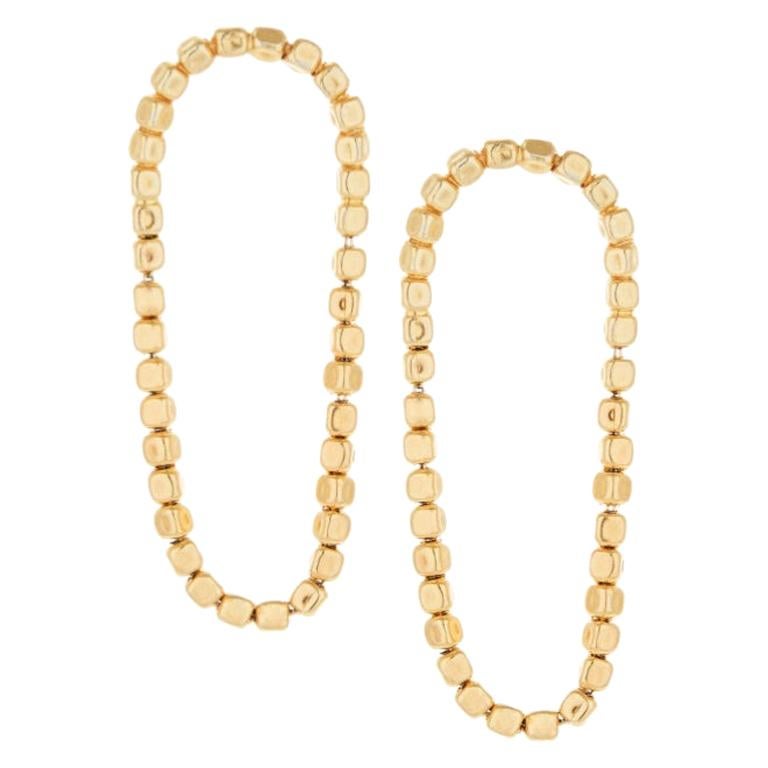 Vintage Cartier Mixed Metal 18 Karat Gold and Sterling Silver Hoop ...