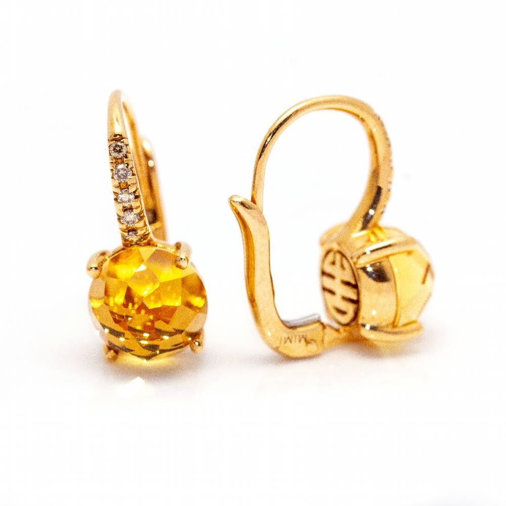 Earrings MIMI MILANO in Gold and Citrine For Sale at 1stDibs