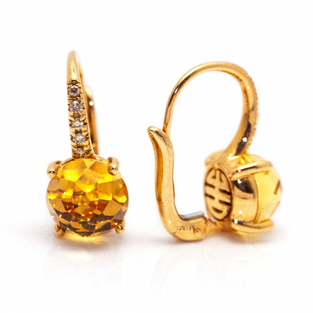 Earrings MIMI MILANO in Gold and Citrine For Sale at 1stDibs