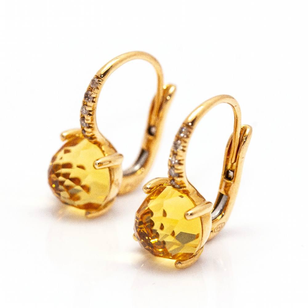 Earrings MIMI MILANO in Gold and Citrine For Sale at 1stDibs