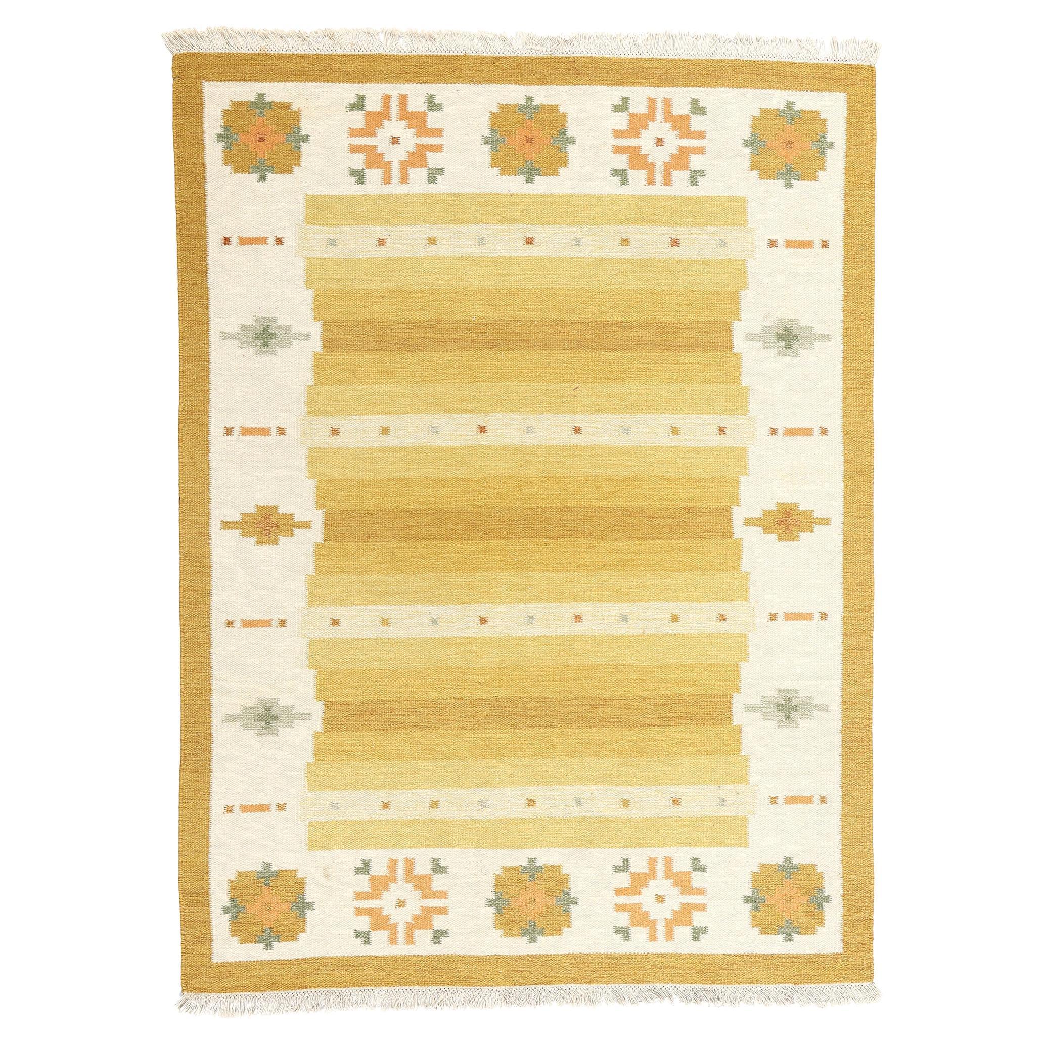 Scandinavian Rug Rollakan Earthy Tones For Sale at 1stDibs