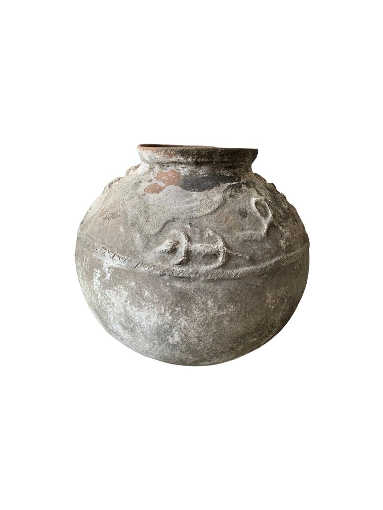 Earthenware Pot with Tribal Motifs from Sumba Island, Indonesia, c ...