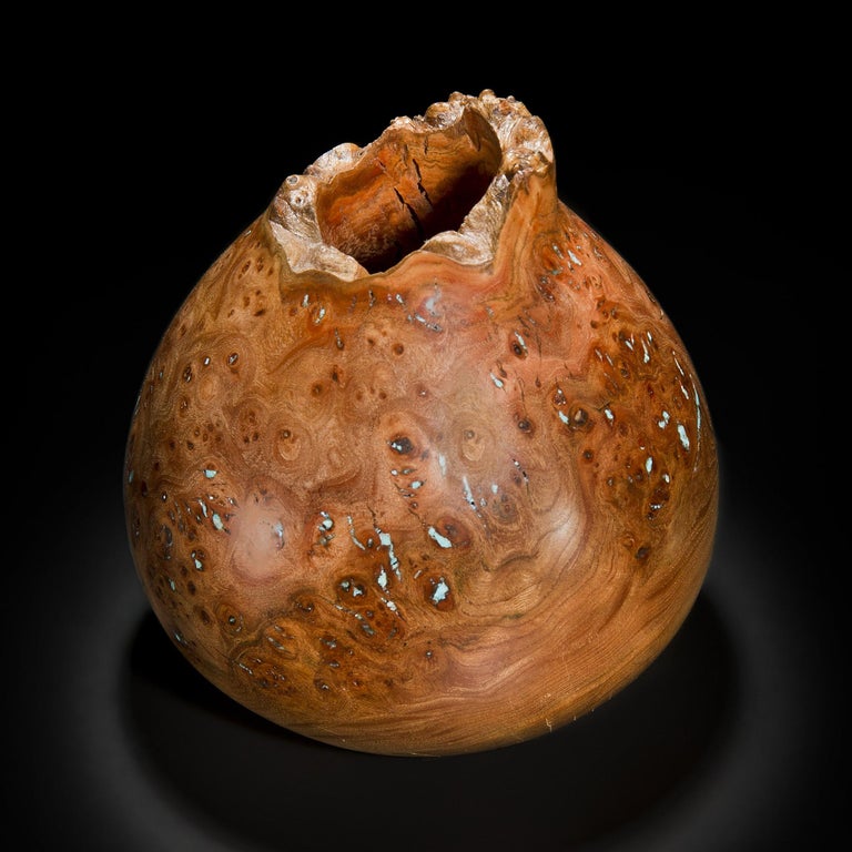 Earthly Treasures No 27, an Elm and Cornish Turquoise Sculpture by ...