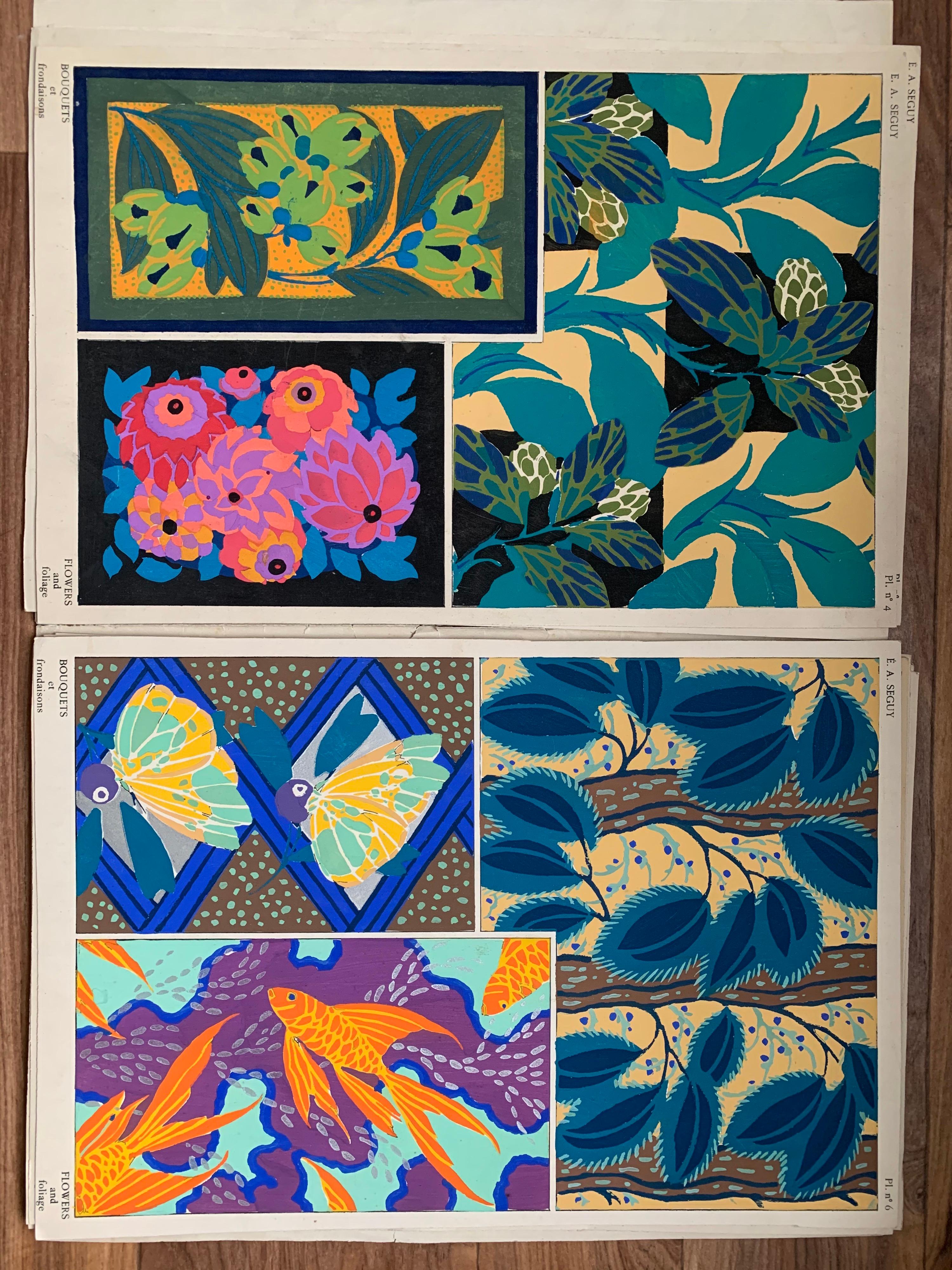 E.A.Seguy Bouquets et Frondaisons Pochoirs For Sale at 1stDibs