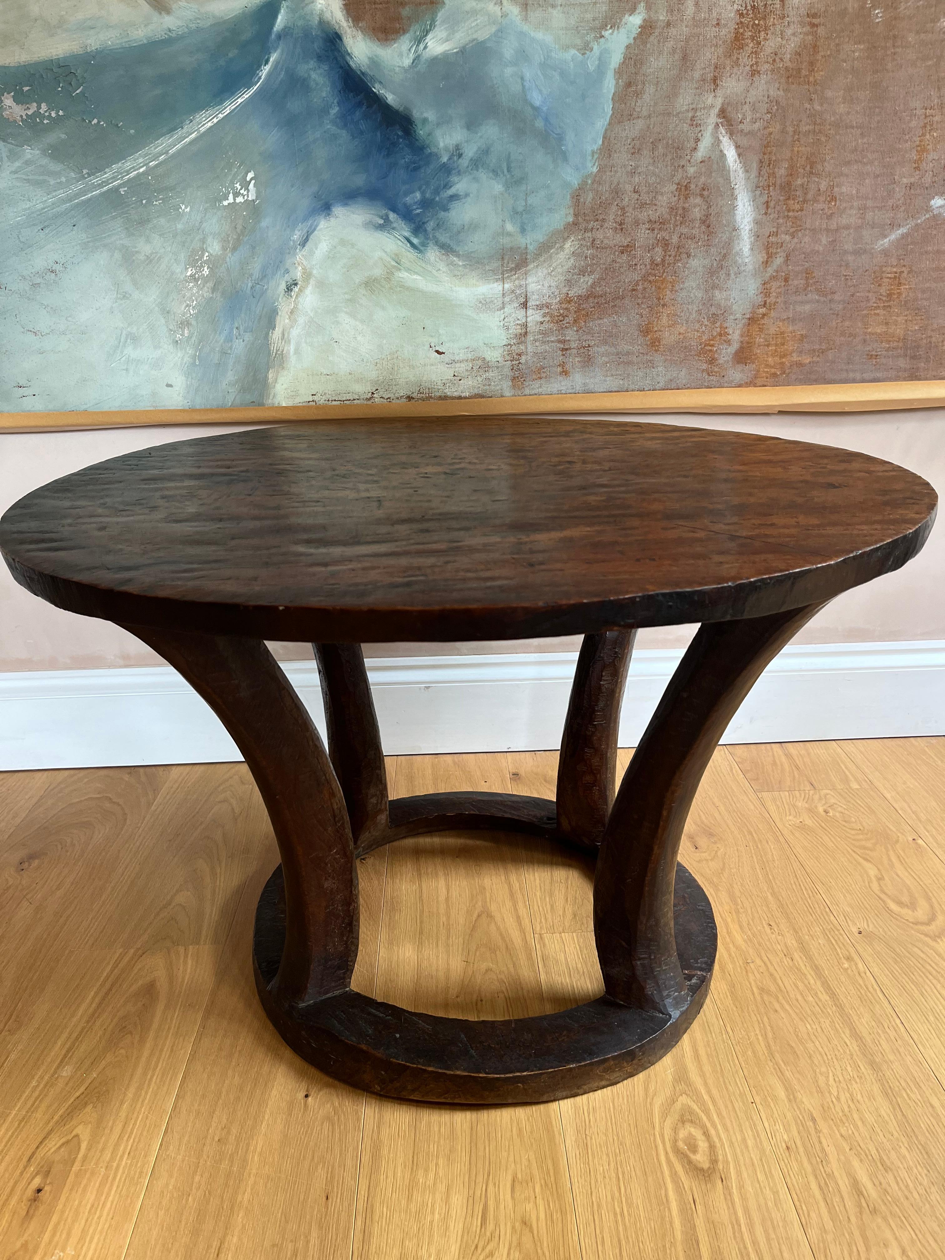 East African wooden tribal table, early 20th century. For Sale at 1stDibs