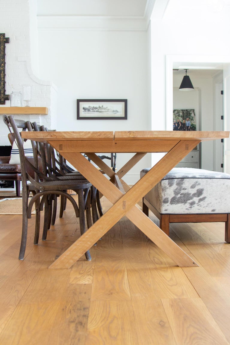 East End White Oak Trestle Table For Sale at 1stDibs