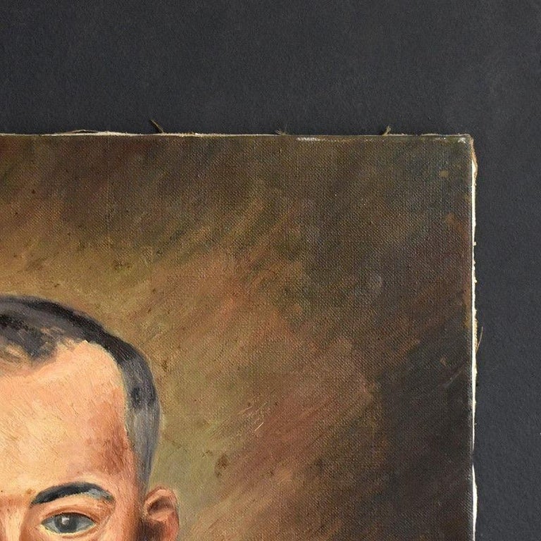 East German Portrait of a Man in a Suit, 1940s For Sale at 1stDibs