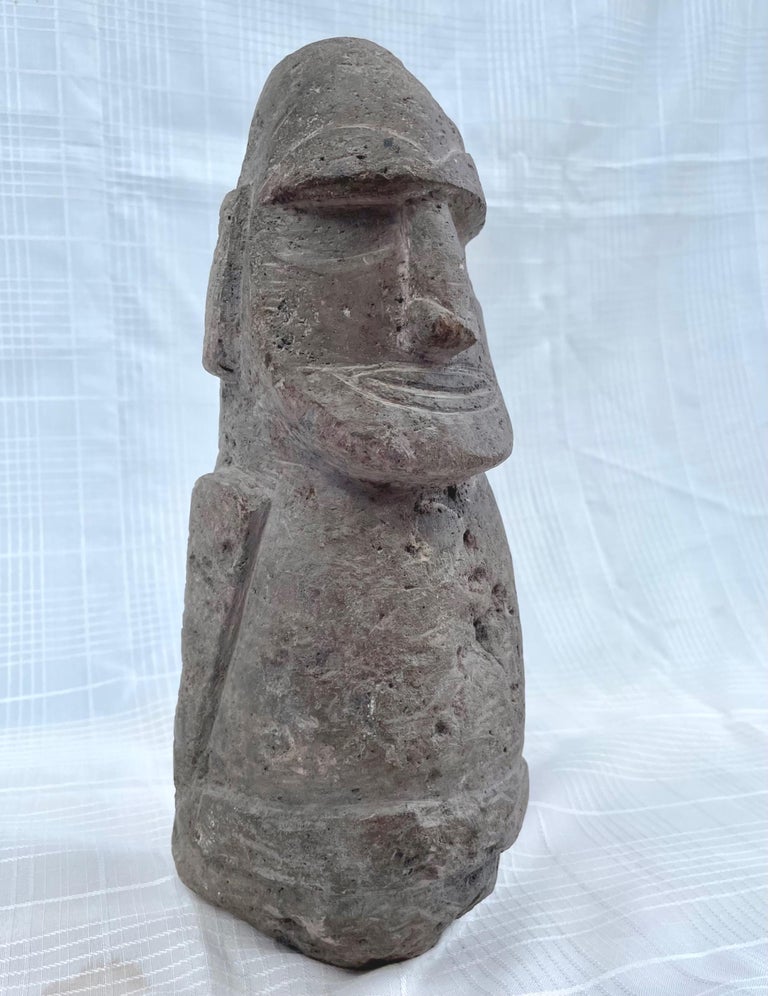 Easter Island Moai Monolithic Head Statue, Small Version at 1stDibs