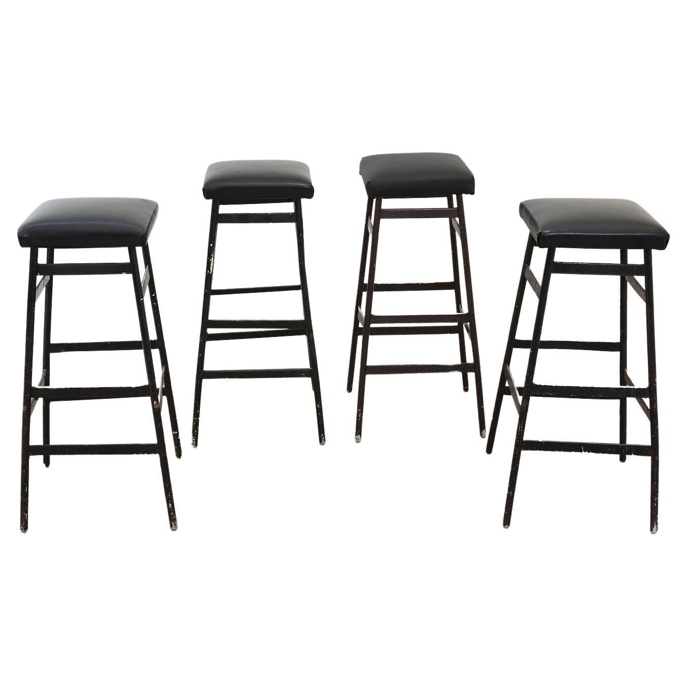 Eastern bloc Bar stools from the 80s, Czechoslovakia, set of 4 For Sale ...