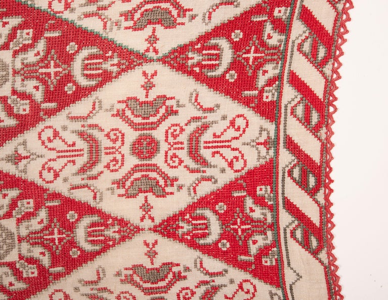 Eastern European Cotton Embroidery, Early 20th C. For Sale at 1stDibs