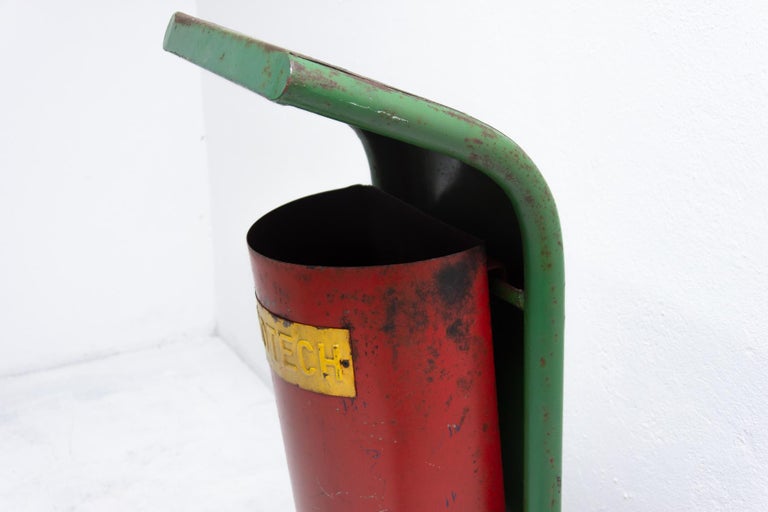 Eastern Vintage Block Industrial Trash Can, Czechoslovakia, 1970s For ...