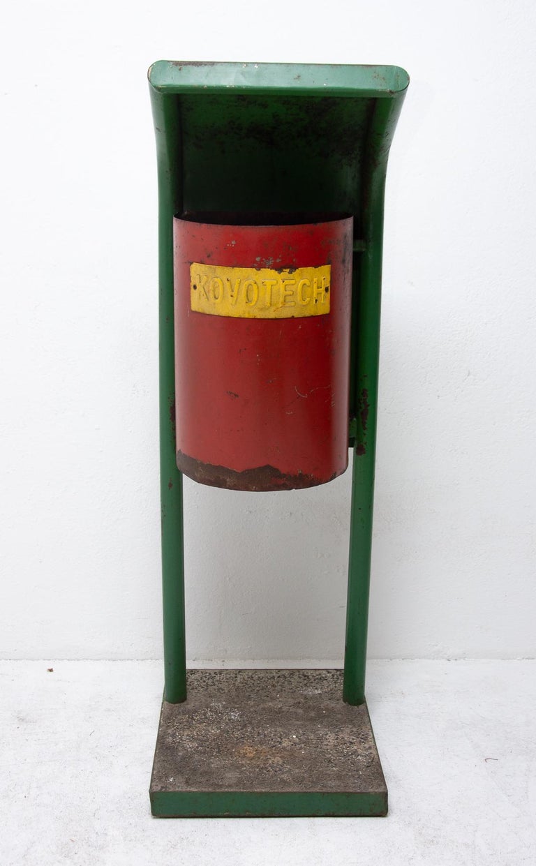 Eastern Vintage Block Industrial Trash Can, Czechoslovakia, 1970s For ...