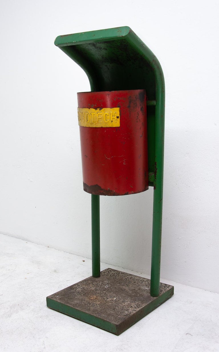Eastern Vintage Block Industrial Trash Can, Czechoslovakia, 1970s For ...