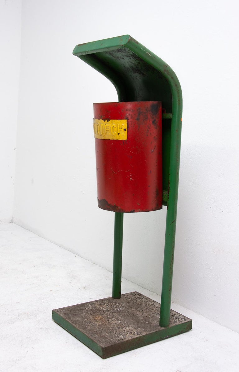 Eastern Vintage Block Industrial Trash Can, Czechoslovakia, 1970s For ...