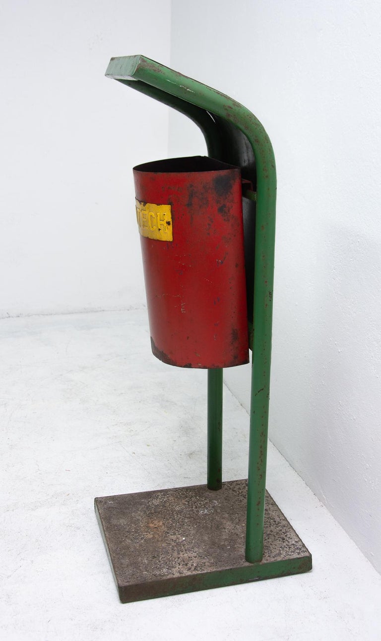 Eastern Vintage Block Industrial Trash Can, Czechoslovakia, 1970s For ...