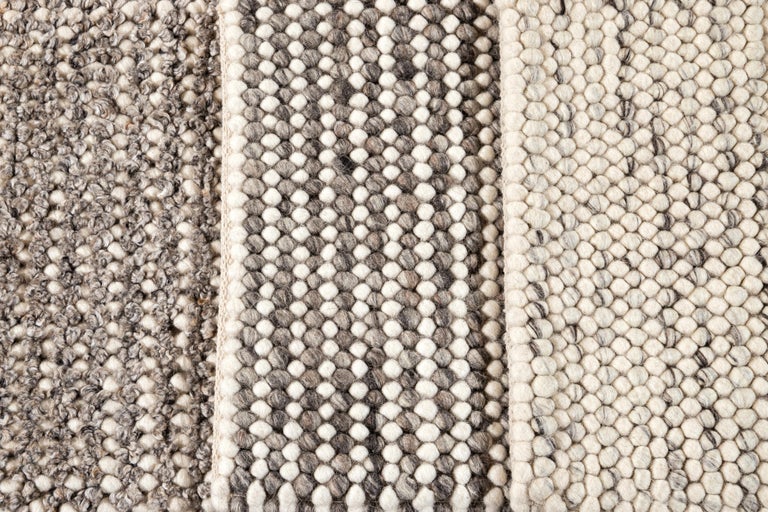 Easton Collection Handwoven Wool Textured Custom Rug For Sale at 1stDibs