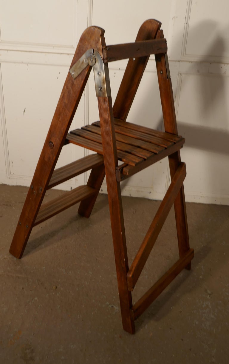 Easy Action Pine Step Kitchen Step Ladder at 1stDibs | action ladder ...