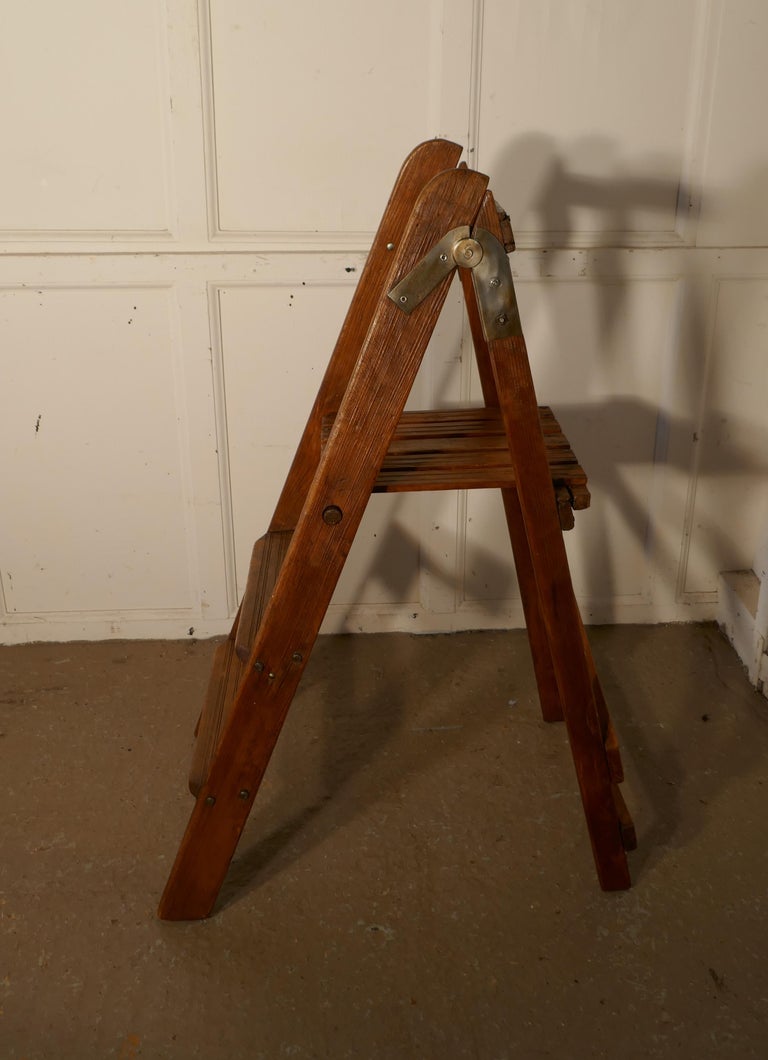 Easy Action Pine Step Kitchen Step Ladder at 1stDibs | action ladder ...
