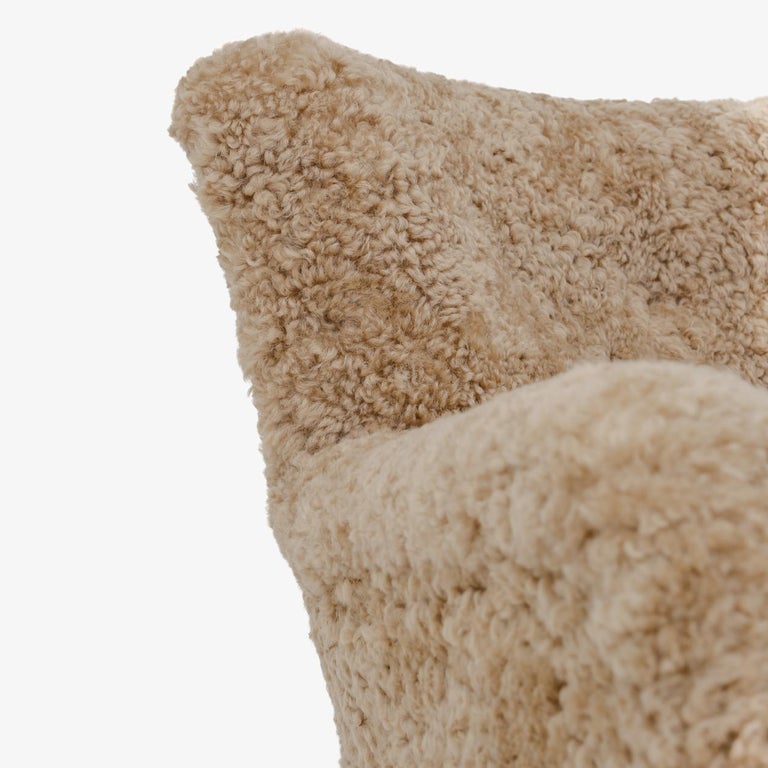 Easy Chair in Lamb's Wool by Unknown Maker at 1stDibs
