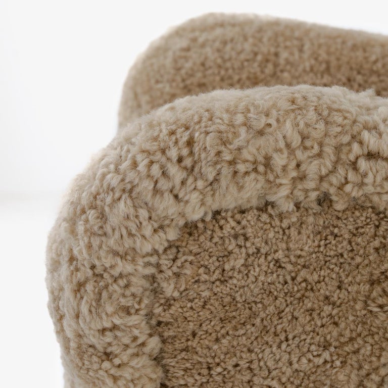 Easy Chair in Lamb's Wool by Unknown Maker at 1stDibs