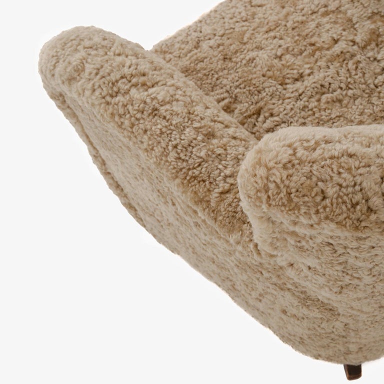 Easy Chair in Lamb's Wool by Unknown Maker at 1stDibs