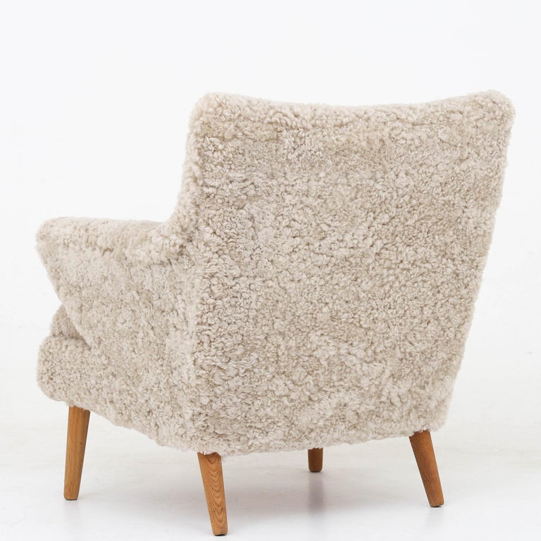 Easy Chair in Lamb's Wool For Sale at 1stDibs