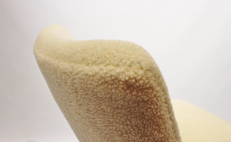 Easy Chair Upholstered with Sheep Wool and Legs of Mahogany from the ...