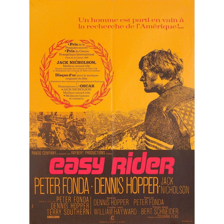 Easy Rider R1970s French Moyenne Film Poster For Sale at 1stDibs